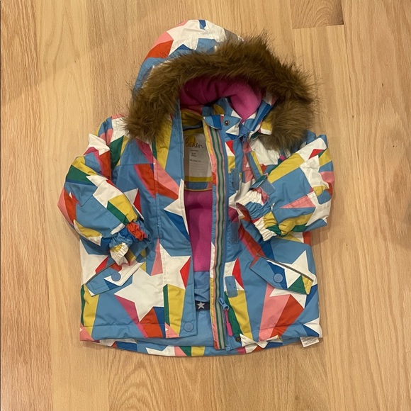 Boden | Jackets & Coats | Boden Colorful Star Print Puffer Jacket With ...